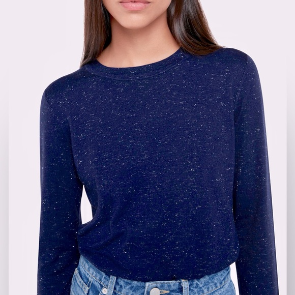 Mango | Sweaters | Mng Basics Blue Metallic Sweater | Poshmark